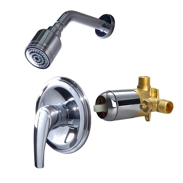 Clihome Brushed Chrome 2.52-in Metal Fixed Rain Shower Head with Built ... Clihome Brushed Chrome 2.52-in Metal Fixed Rain Shower Head with Built ...