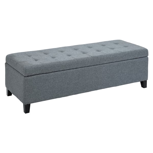 Grey ottoman storage bench store