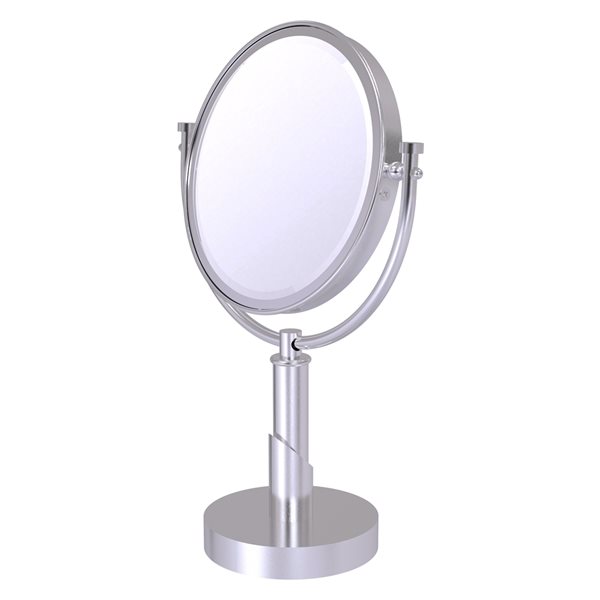 Allied Brass Tribecca 8-in x 15-in Satin Chrome Double-Sided Magnifying ...