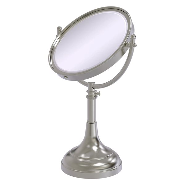 Allied Brass 8-in x 23 1/2-in Satin Nickel Double-Sided Magnifying ...