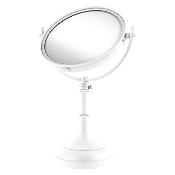 Allied Brass 8-in x 23 1/2-in Matte White Double-Sided Magnifying ...