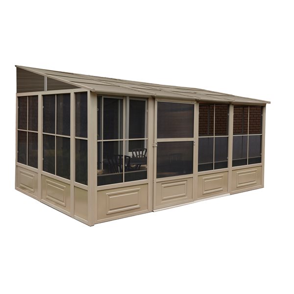 Gazebo Penguin Florence Add-A-Room 10-ft x 16-ft Sand Metal Rectangle ...