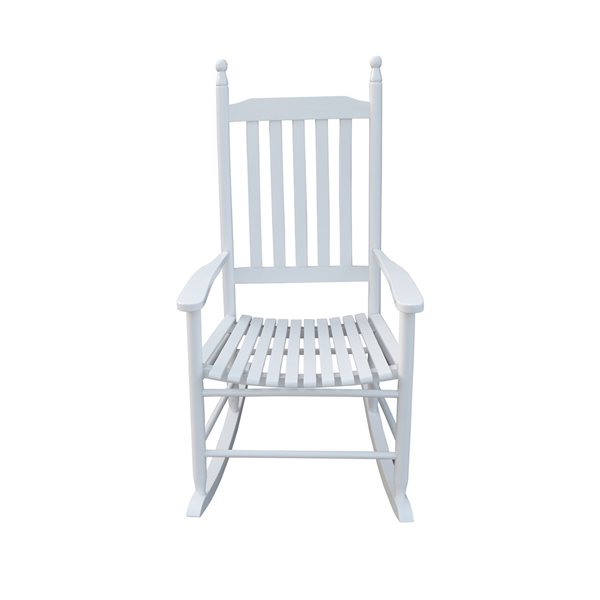 CASAINC White Wood Rocker Chair With Slatted Seat JY-W49520605 | RONA