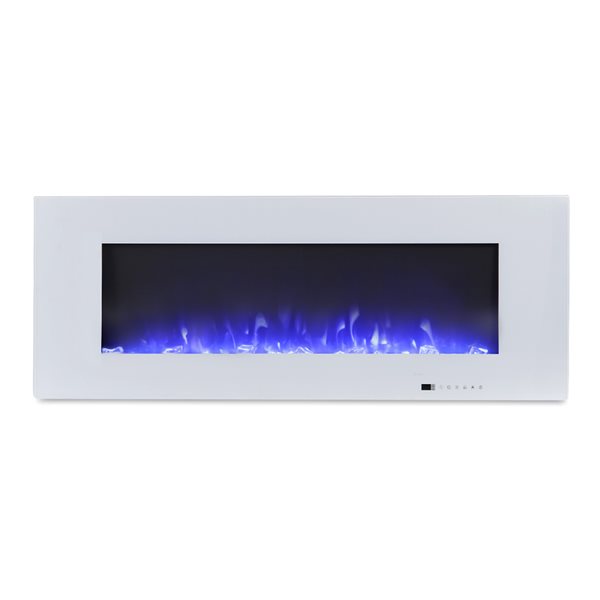 CASAINC 50-in White LED Electric Wall Mounted Fireplace with Remote ...