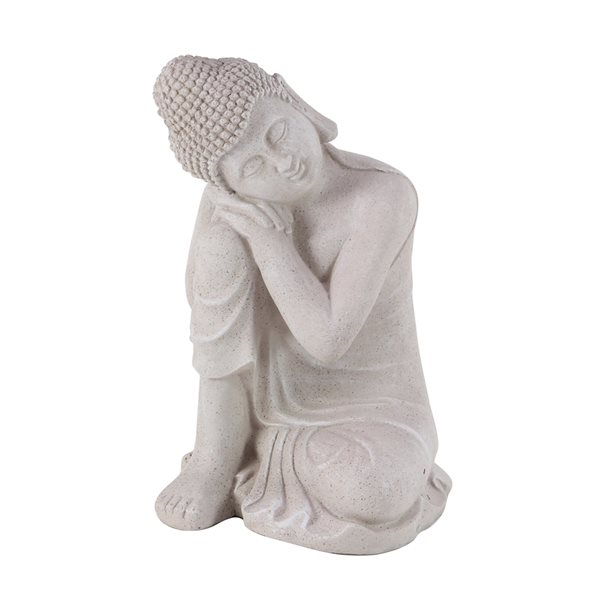GRAYSON LANE Greyson Lane 20-in x 13-in Grey Buddha Garden Statue ...