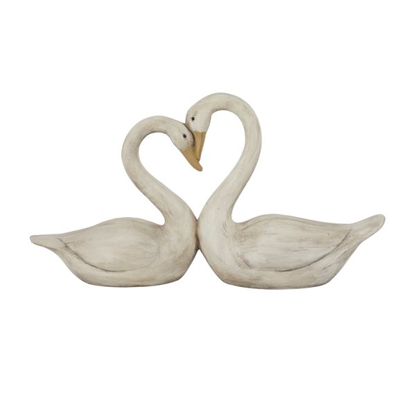 GRAYSON LANE Greyson Lane 16.95-in x 32.25-in White Swan Animal Garden ...