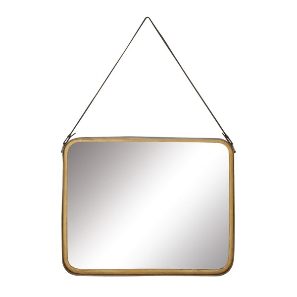 Grayson Lane 21-in L x 30-in W Rectangle Gold Framed Wall Mirror 367298 ...
