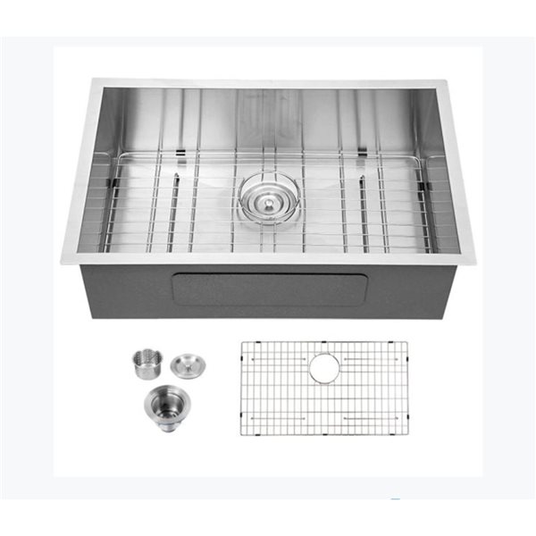 CASAINC Undermount 28-in x 18-in Stainless Steel Single Bowl Kitchen ...