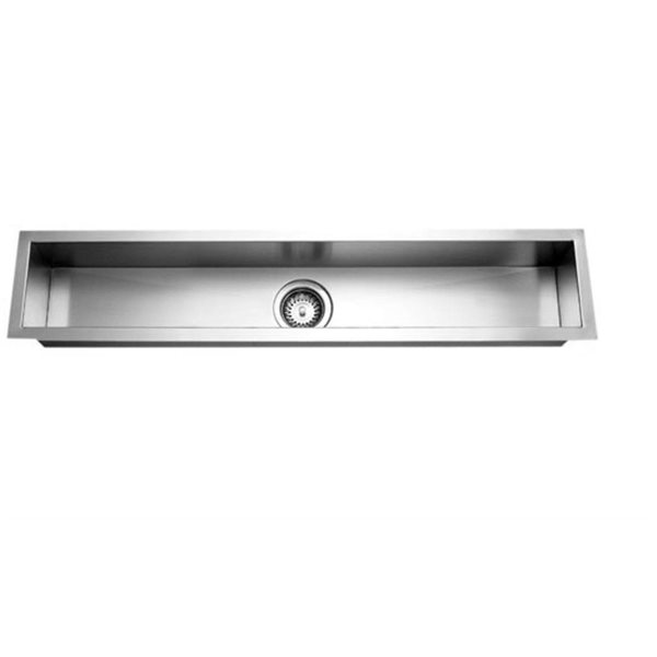 CASAINC Undermount 23-in x 8-in Silver Single Bowl Kitchen Sink TC ...