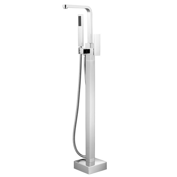 CASAINC 1-Handle Residential Freestanding Chrome Bathtub Faucet with ...