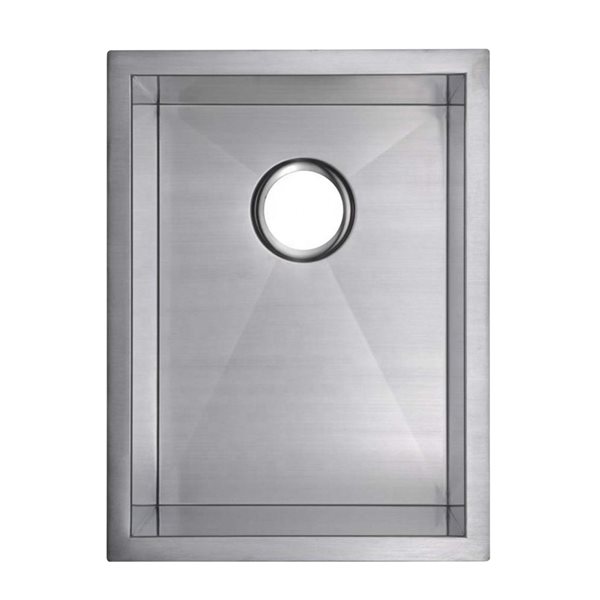 CASAINC Undermount 13-in x 17-in Silver Single Bowl Kitchen Sink TC ...