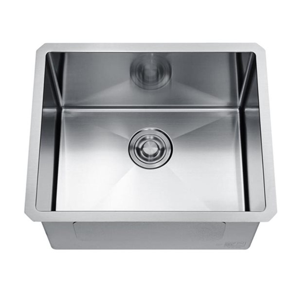 CASAINC Undermount 19-in x 20-in Silver Single Bowl Kitchen Sink TC ...