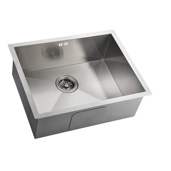 CASAINC Undermount 23-in x 18-in Silver Single Bowl Kitchen Sink TC ...