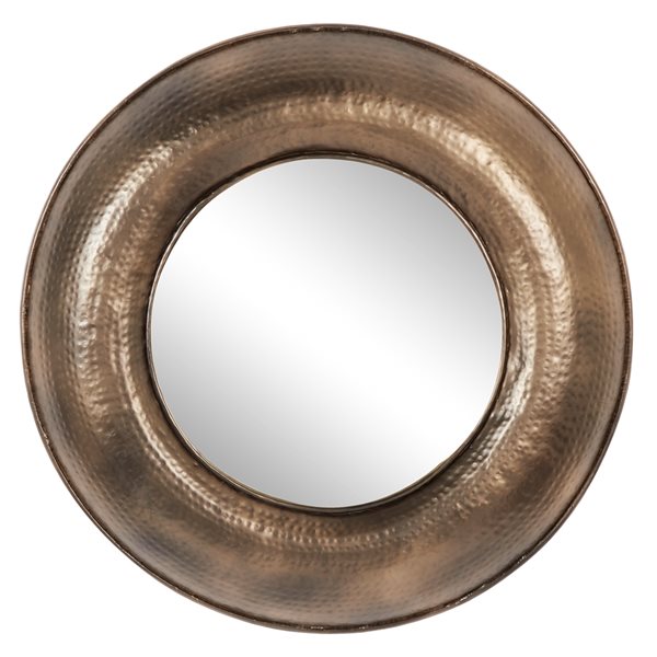 Grayson Lane 32-in x 32-in Round Bronze Wall Mirror 365192 | RONA