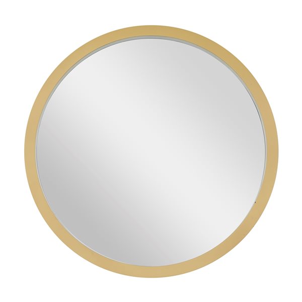 Grayson Lane 30-in x 30-in Round Gold Wall Mirror 367247 | RONA