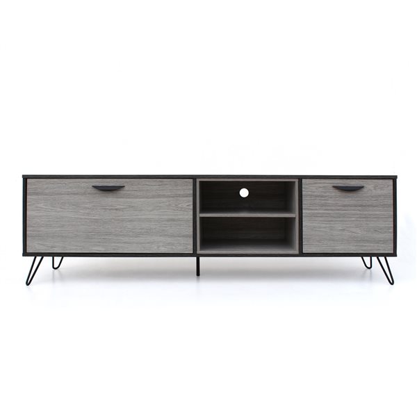 Grey and black tv stand store