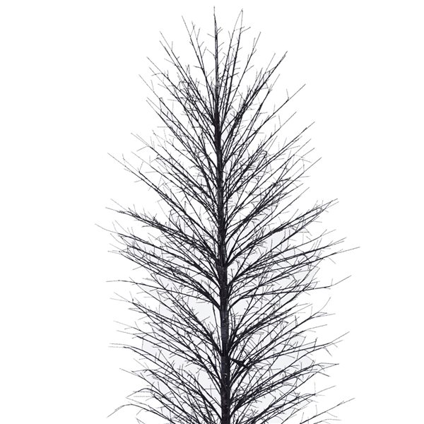 Hi-Line Gift Ltd. 82-in x 19 1/4-in Black Metal LED-Lighted Tree 37519 ...