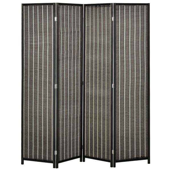 HOMCOM 4-Panel Brown Foldable Bamboo Privacy Screen 830-311 | RONA