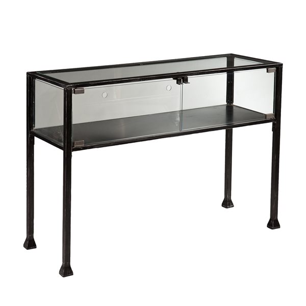 Southern Enterprises Veritas Clear Glass Eclectic Console Table ATG3688 ...