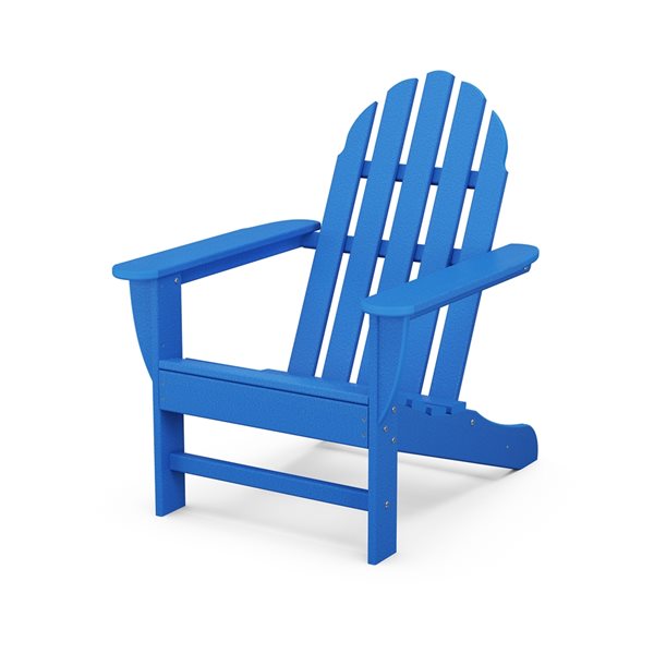 POLYWOOD Classic Adirondack Pacific-Blue Plastic Chair AD4030PB | RONA