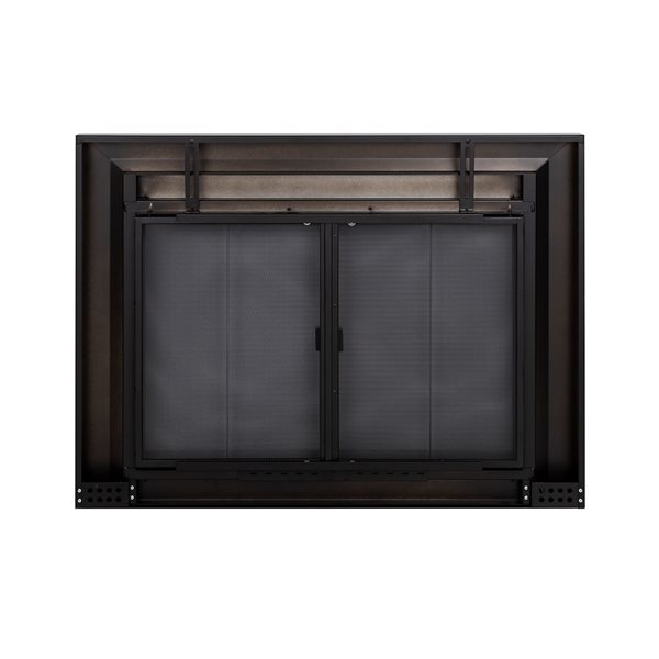 Portes de foyer Clairmont par Pleasant Hearth pliantes en verre trempé ...