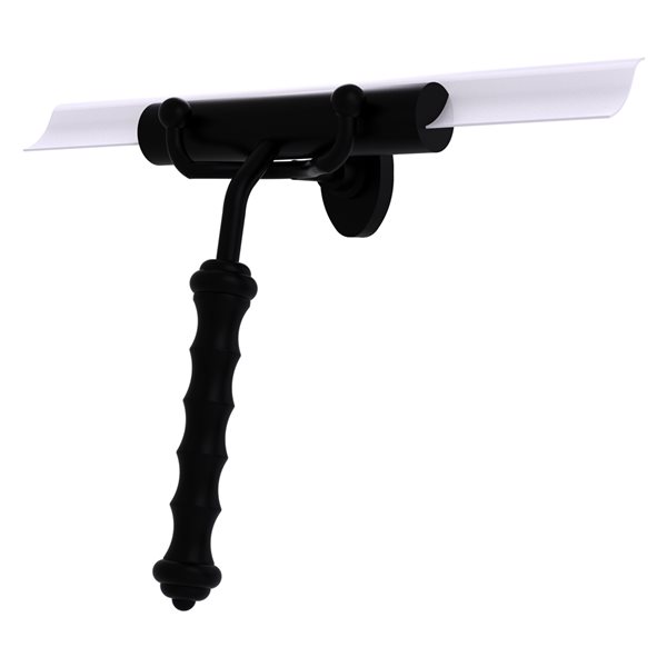 Allied Brass Matte Black Shower Squeegee with Wavy Handle SQ-10-BKM | RONA