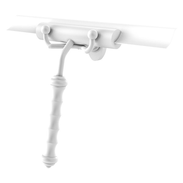 Allied Brass Matte White Shower Squeegee with Wavy Handle SQ-10-WHM | RONA
