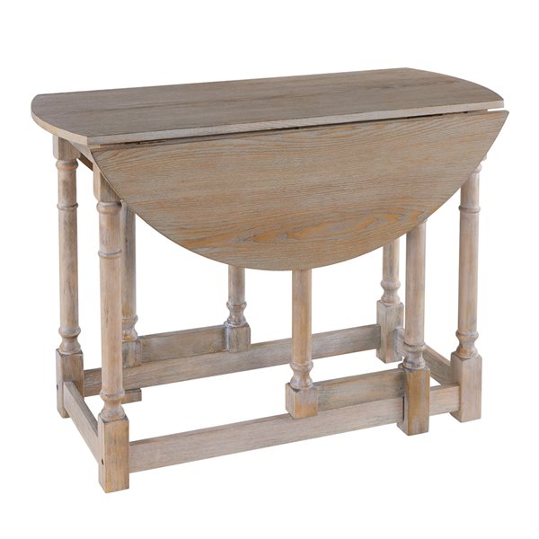 Table ronde Haicy de Southern Enterprises avec rallonges rabattables ...