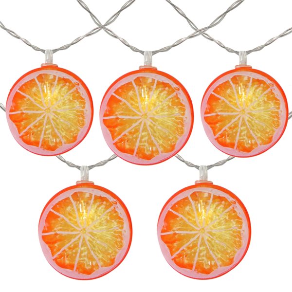 NorthLight 4.5-ft 10-Light Battery-Operated Orange Slice LED String Lights 33377752 | RONA