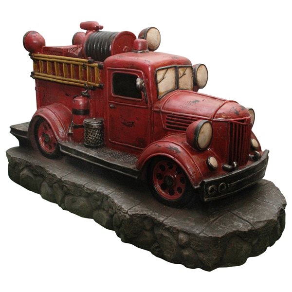 Northlight 23-in H Resin Fire Truck Statue Outdoor Fountain 31522096 | RONA