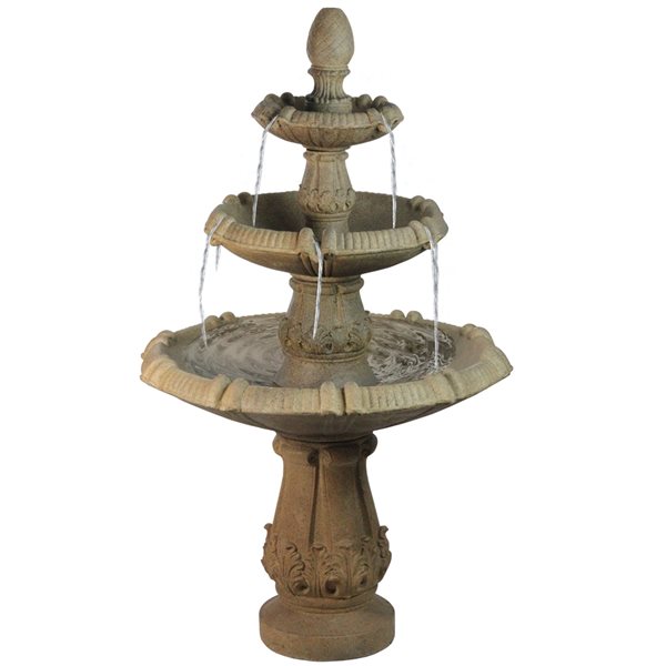 Northlight 55-in H Stone 3-Tier Outdoor Fountain 32588771 | RONA