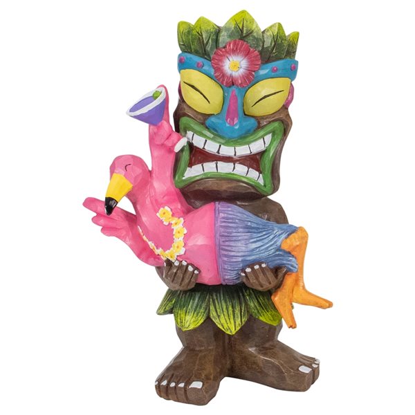 Northlight 15-in Solar Lighted Polynesian Outdoor Garden Tiki with ...