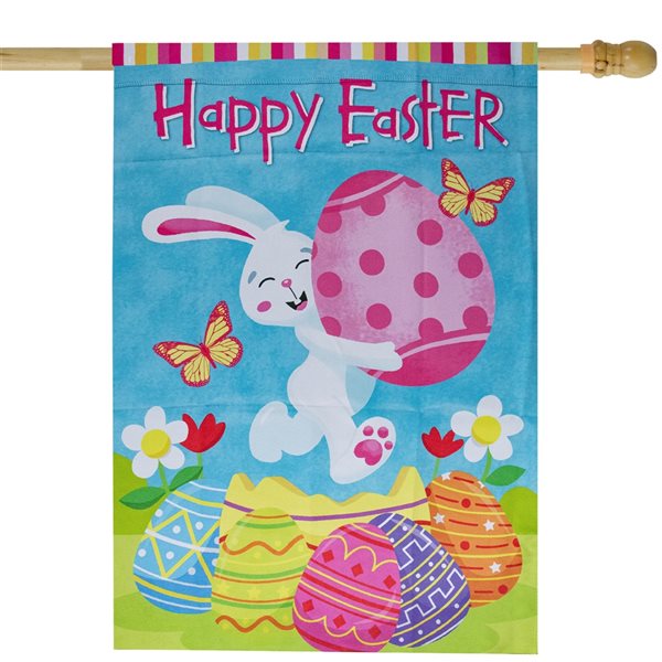 Northlight 28-ft W x 40-ft H Easter Bunny House Flag 34219491 | RONA