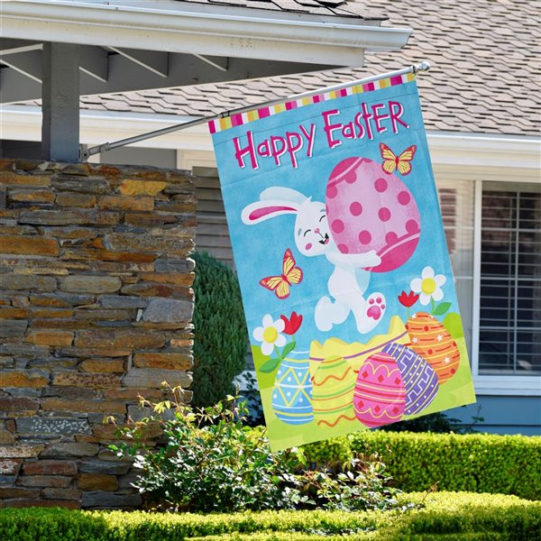 Northlight 28-ft W x 40-ft H Easter Bunny House Flag 34219491 | RONA