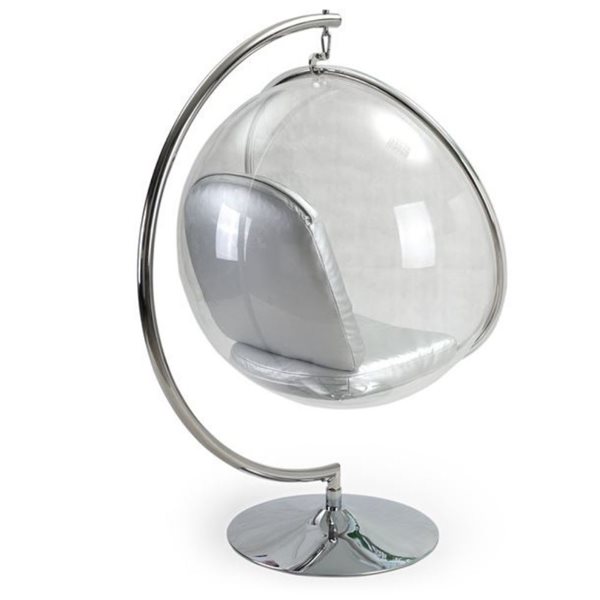 Plata Import Modern Silver Acrylic Balloon Chair | RONA