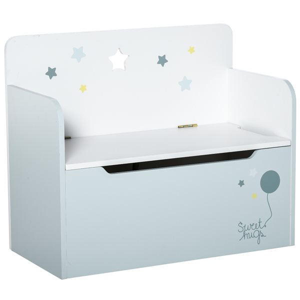 Qaba Light Blue Rectangular Toy Box 311-018 | RONA