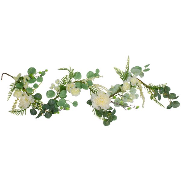 Northlight 60-in White Artificial Peony Garland 34739065 | RONA