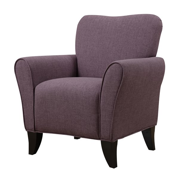 Handy Living Thangavelu Modern Amethyst Purple Polyester Accent Chair ...