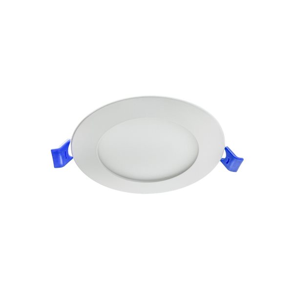 DawnRay 4-in Round White Slim LED Recessed Light Kit - 1-Piece DR40RF ...