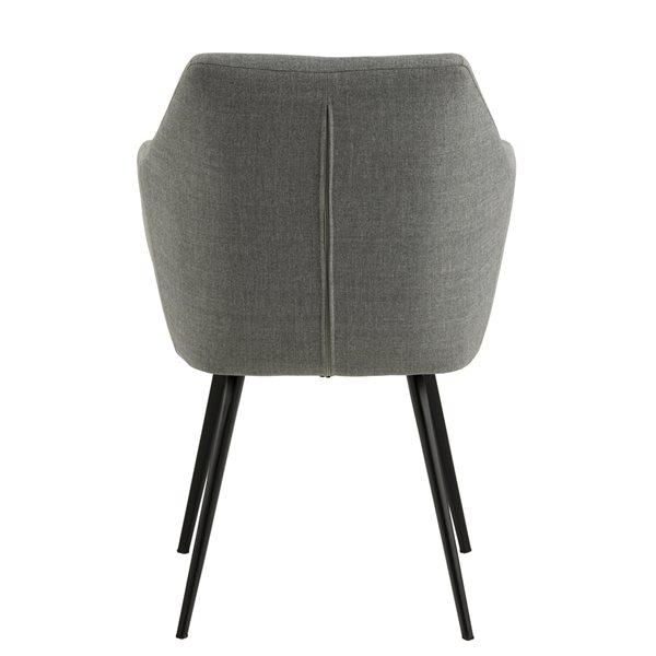 Scancom Nora Contemporary Synthetic Upholstered Arm Chair with Metal ...