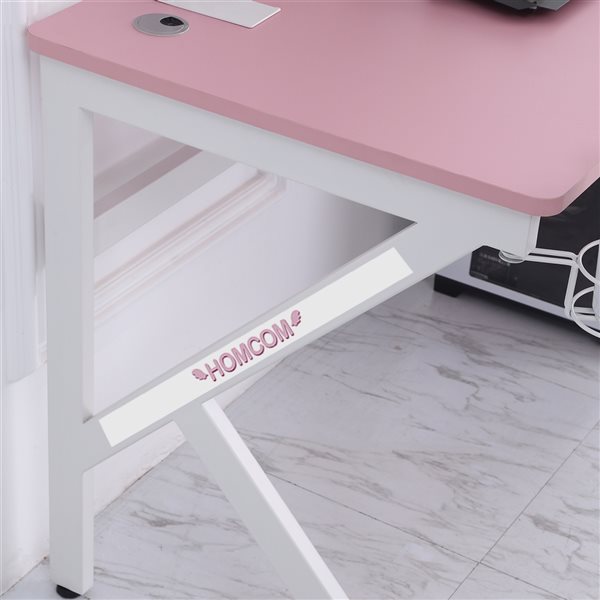 HomCom 47.25-in Pink Modern/Contemporary Computer Desk 836-453V01PK | RONA