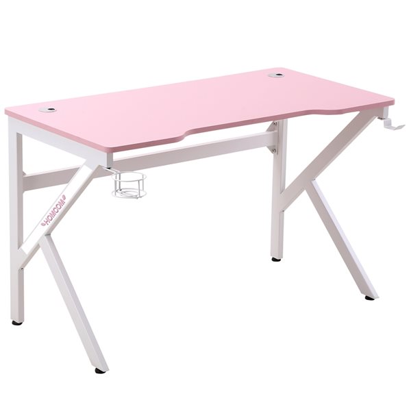 HOMCOM 47.25-in Pink Modern/Contemporary Computer Desk 836-453V01PK | RONA