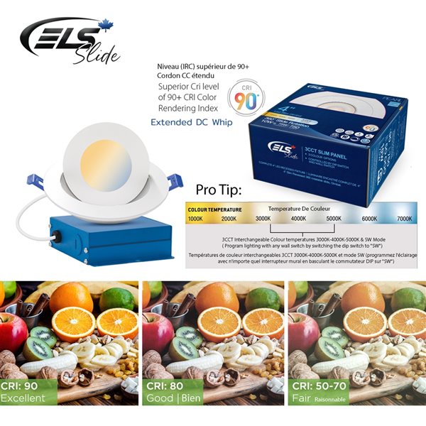 ELS Canada Lighting Slide Pearl 4-in LED White Airtight IC Gimbal ...