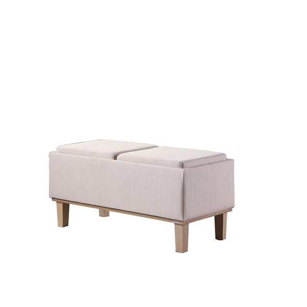 ORE International Modern Cream Storage Bench HB4755 | RONA