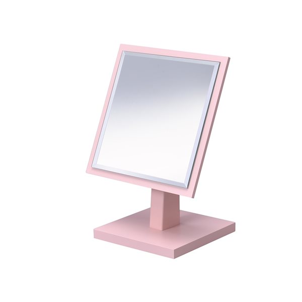 ORE International 7-in L x 7-in W Square Pink Framed Vanity Mirror SUN ...