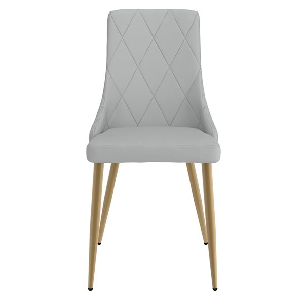 !nspire Light Grey Contemporary Faux Leather Upholstered Side Chairs ...