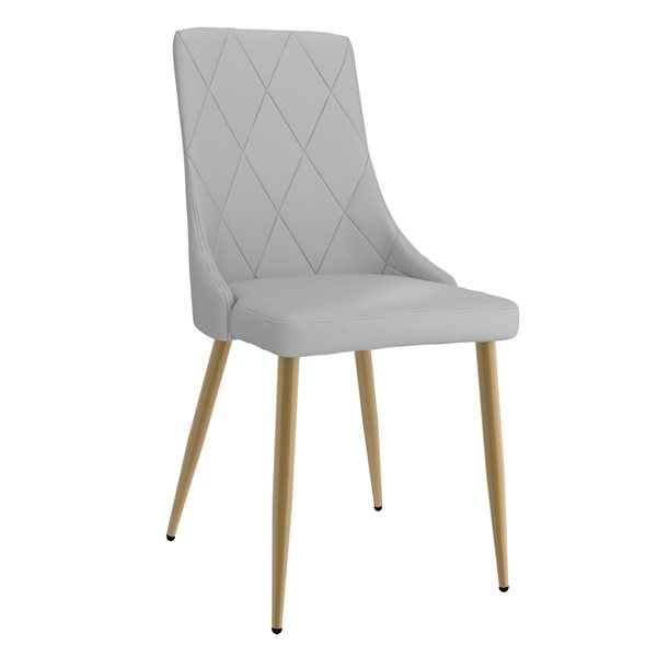 !nspire Light Grey Contemporary Faux Leather Upholstered Side Chairs ...