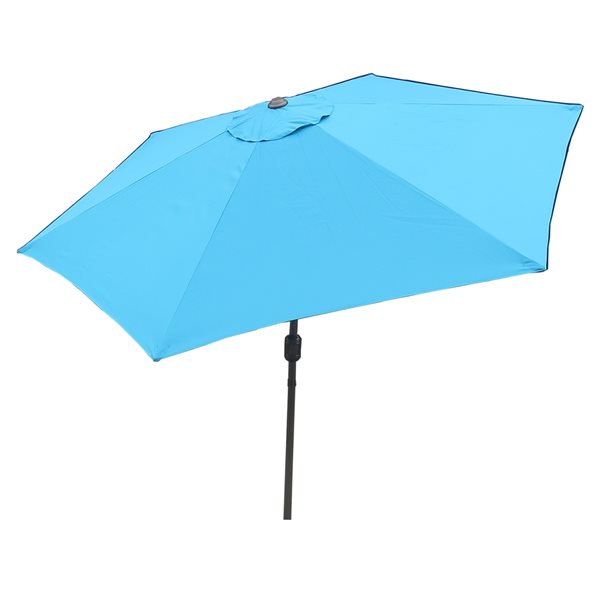 CASAINC 9-ft Blue Market Patio Umbrella Push-button CSHF-112-BRBL | RONA