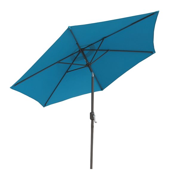CASAINC 9-ft Blue Market Patio Umbrella Push-button CSHF-112-BRBL | RONA