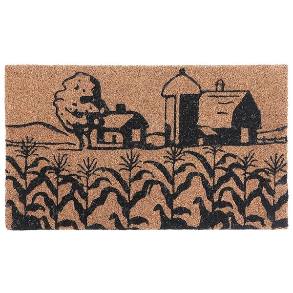 iH casadécor 1 1/2-ft x 2 1/2-ft Brown Rectangular Outdoor Door Mat ...